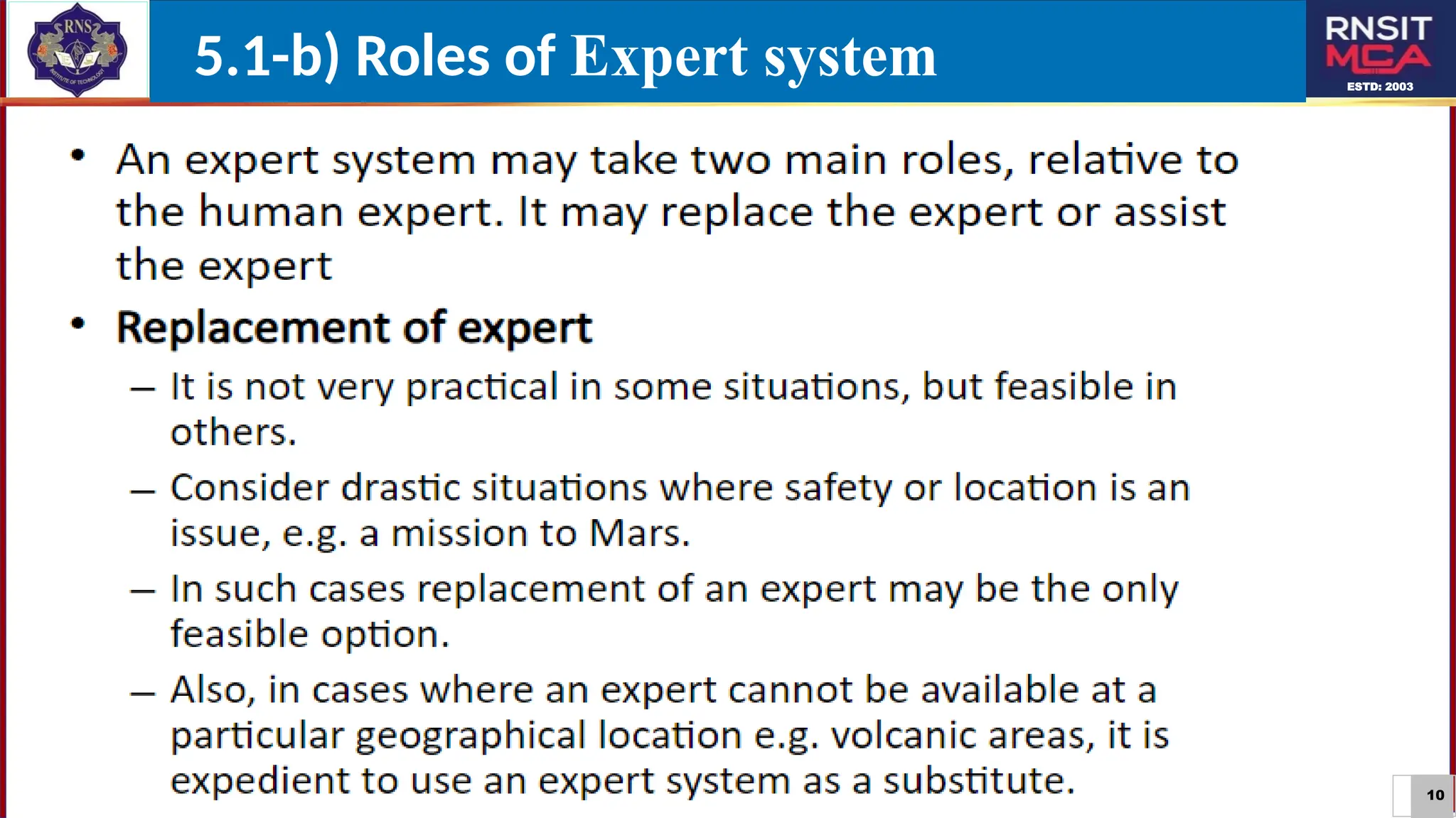 Expert system, Architecture of Expert systems, Roles of Expert systems ...