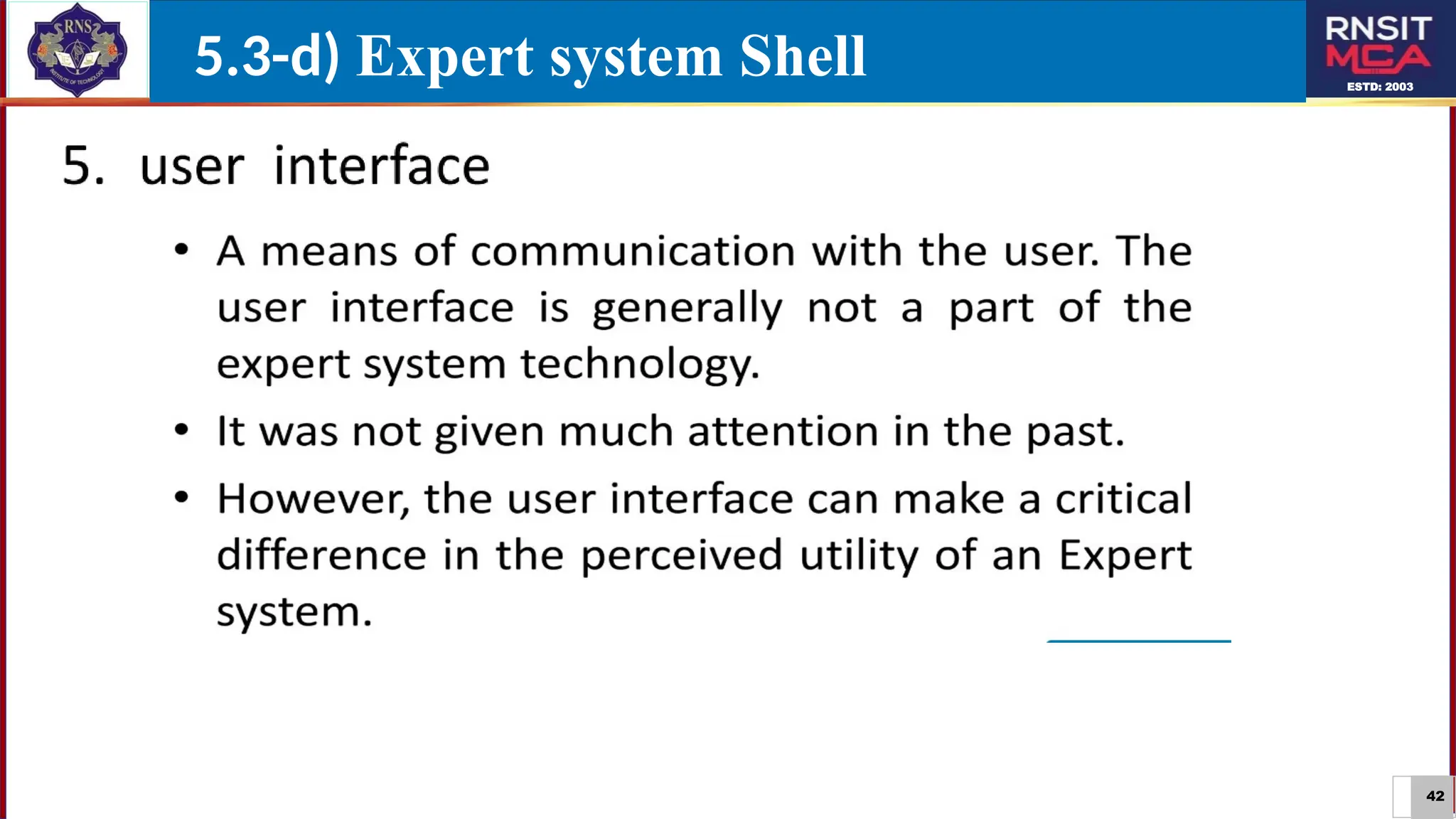 Expert system, Architecture of Expert systems, Roles of Expert systems ...