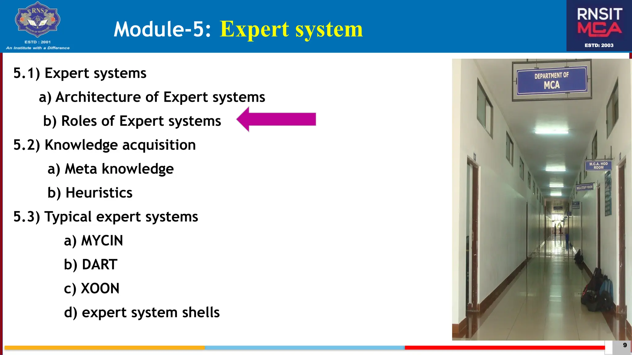 Expert system, Architecture of Expert systems, Roles of Expert systems ...