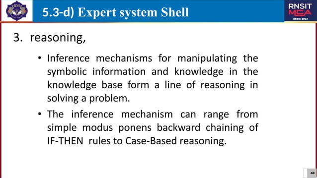 Expert system, Architecture of Expert systems, Roles of Expert systems ...