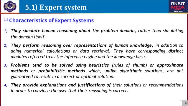 Expert system, Architecture of Expert systems, Roles of Expert systems ...