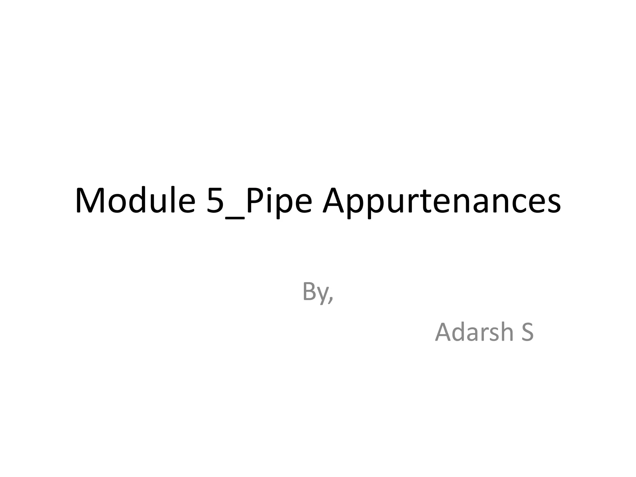 water supply engineering Module 5 PPT docs | PPT