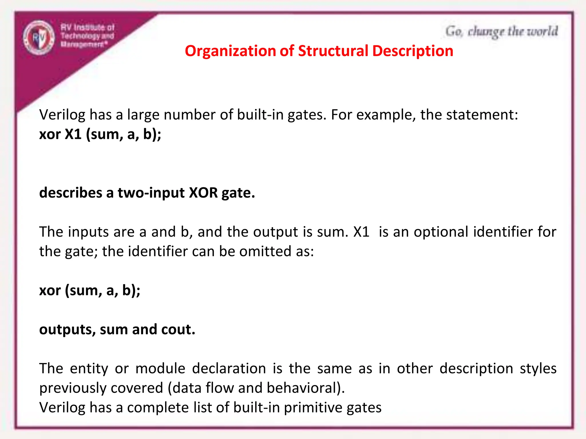 Digital System Design Using Verilog Module 5 Ppt Pptx