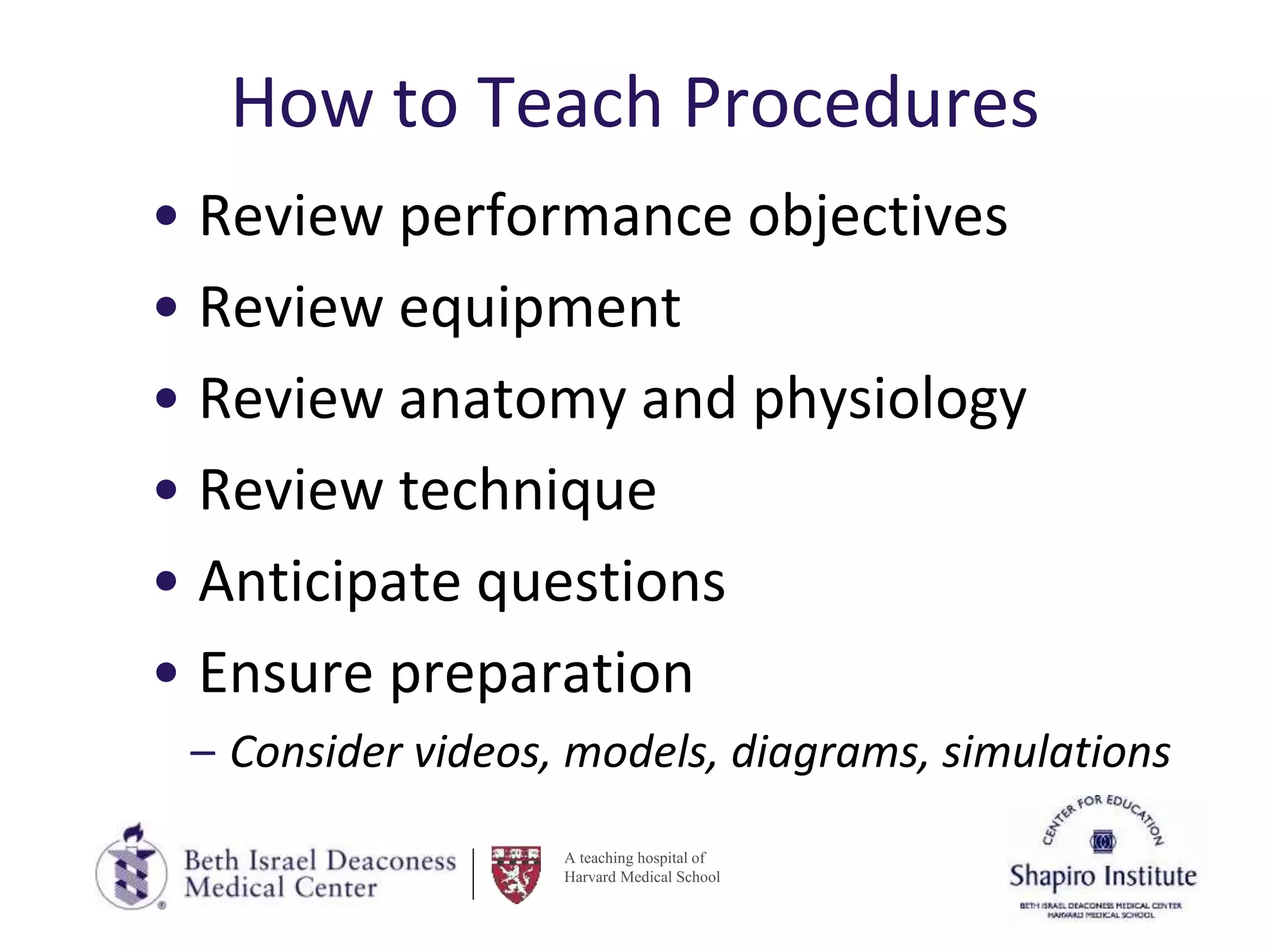 Module 5 Presentation - Teaching Procedural Skills | PPTX