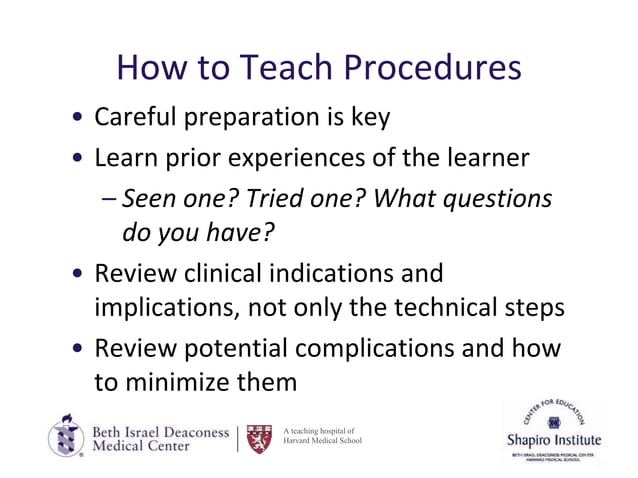Module 5 Presentation - Teaching Procedural Skills | PPT