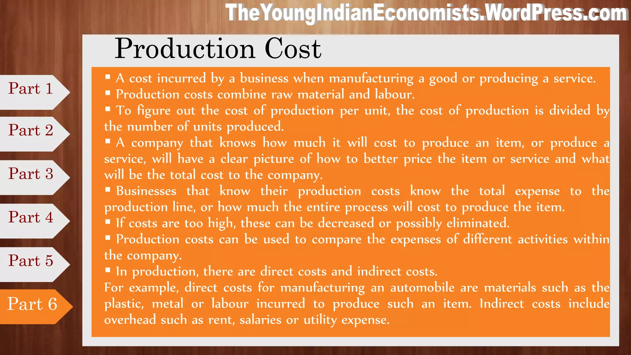 Production and Cost | PDF