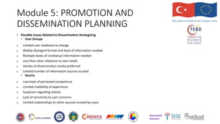 Euro-FEM Module 5: Promotion and Dissemination Planning | PPTX | Email | Internet