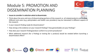 Euro-FEM Module 5: Promotion and Dissemination Planning | PPTX | Email ...