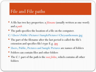 Module 5_Reading and Writing Files.pptx. | PPT