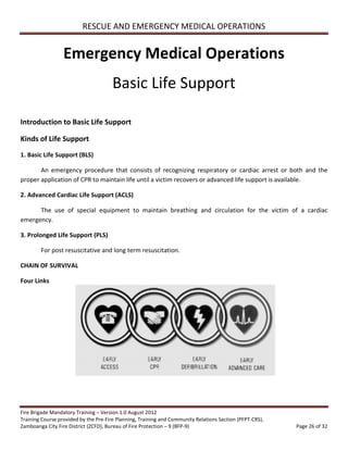 Volunteer Fire Brigade Training Module 5 rescue and emergency medical ...