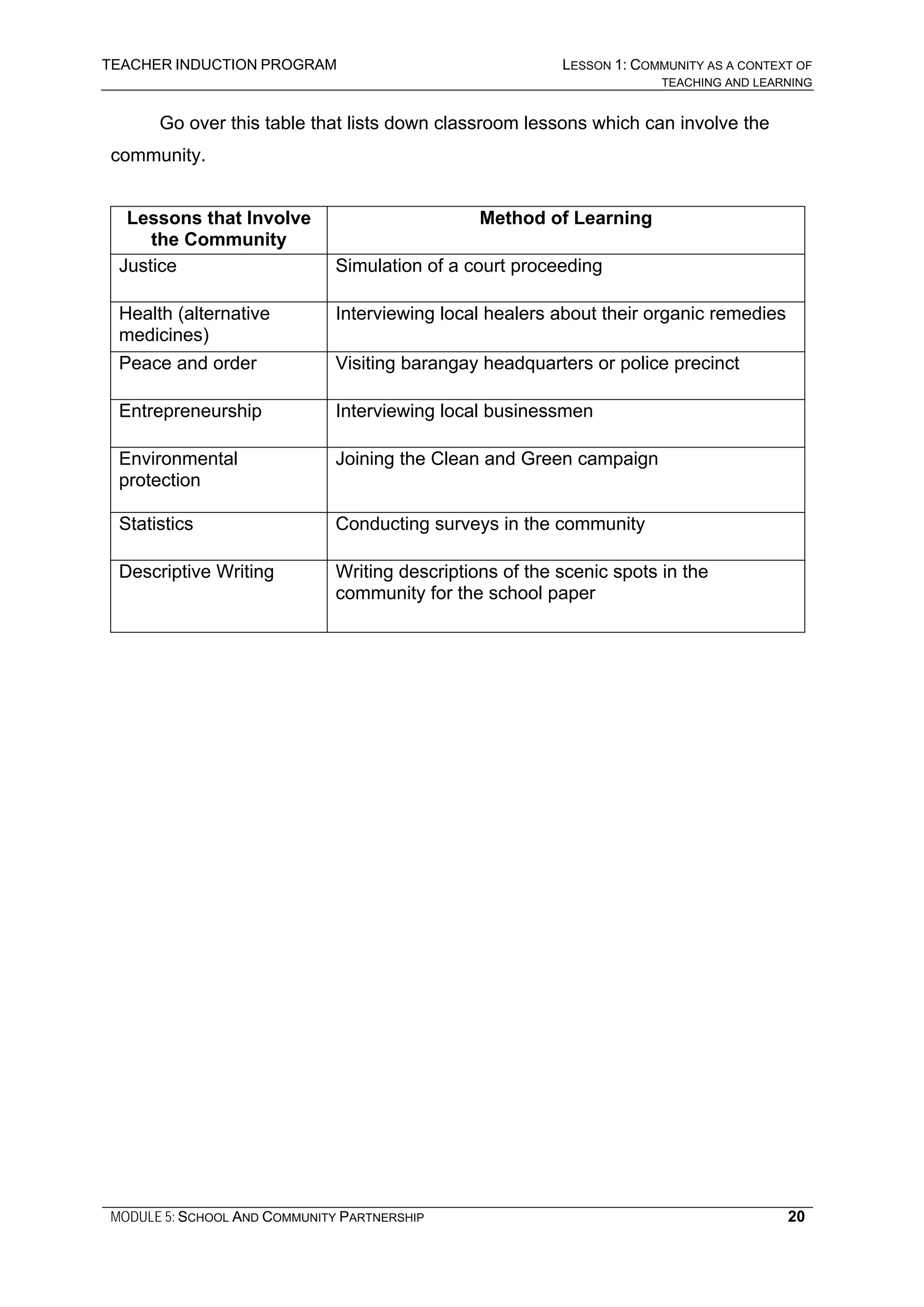 Module 5 school and community partnership | PDF