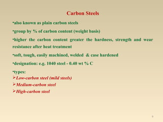 Steels and Special Alloys | PPT