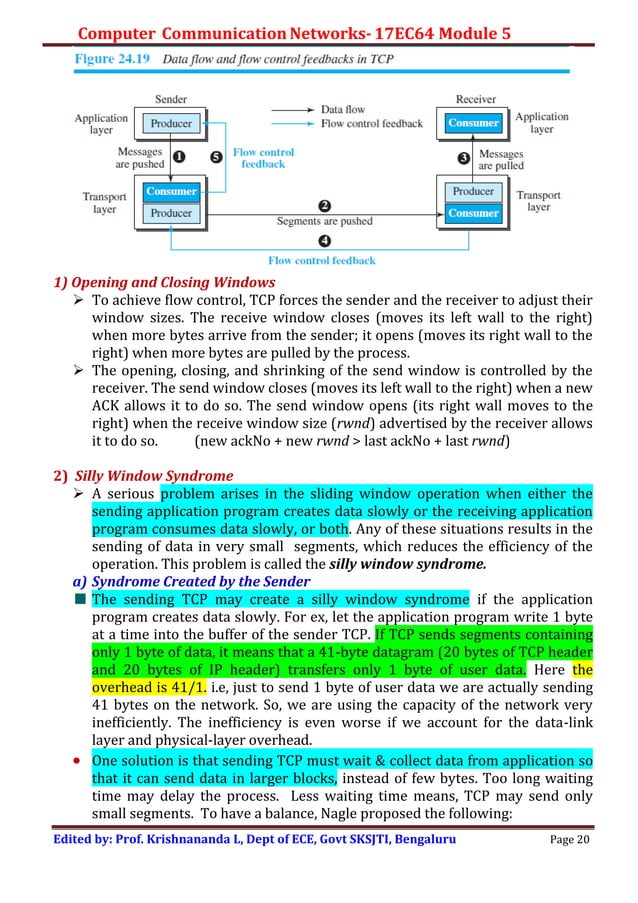 Computer Communication Networks- TRANSPORT LAYER PROTOCOLS | PDF