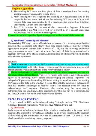 Computer Communication Networks- TRANSPORT LAYER PROTOCOLS | PDF