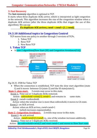 Computer Communication Networks- TRANSPORT LAYER PROTOCOLS | PDF