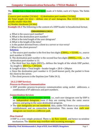 Computer Communication Networks- TRANSPORT LAYER PROTOCOLS | PDF