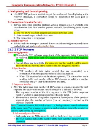 Computer Communication Networks- TRANSPORT LAYER PROTOCOLS | PDF