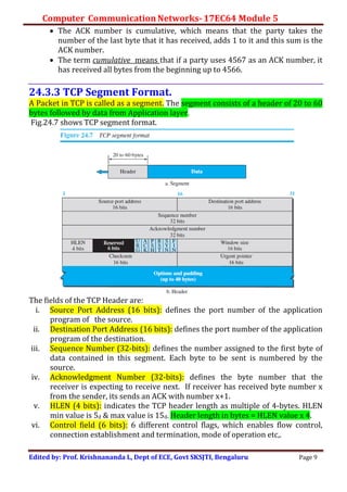 Computer Communication Networks- TRANSPORT LAYER PROTOCOLS | PDF