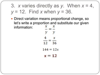 Module 5, topic 1 examples | PPTX