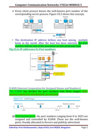 Computer Communication Networks- Introduction to Transport layer | PDF | Internet | Computing