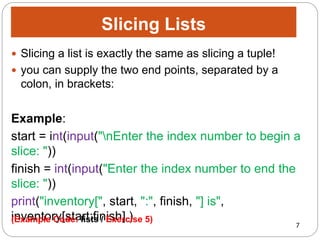 ITS-16163: Module 5 Using Lists and Dictionaries | PPT