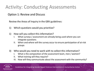 Module 5: Thematic Areas: Integrating gender-based violence ...