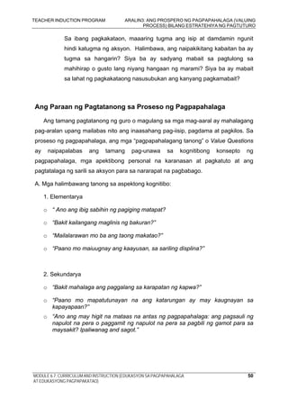 Module 6.7 edukasyon sa pagpapahalaga at pagpapakatao | PDF