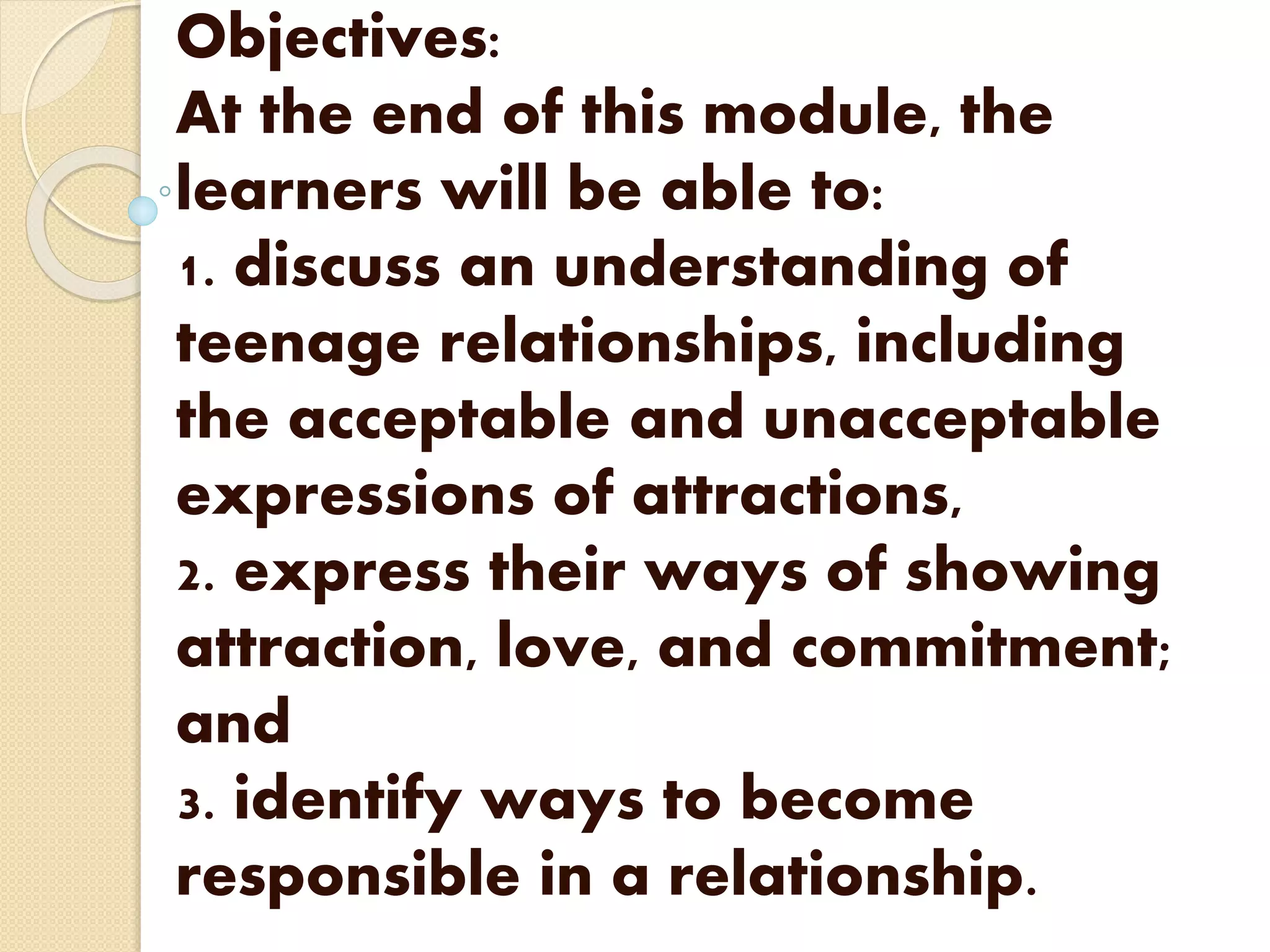 RELATIONSHIPS Module 6 | PPTX