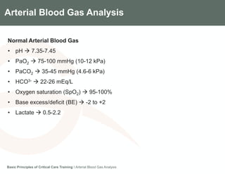 Module 6.1 Arterial Blood Gas Analysis | PPTX