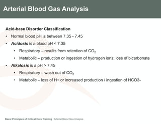 Module 6.1 Arterial Blood Gas Analysis | PPTX