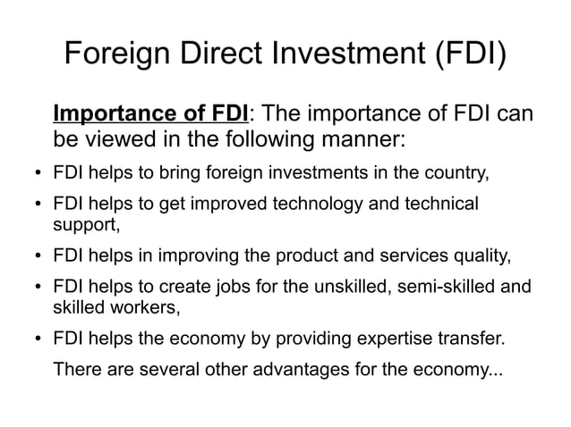 Module 6 5 fdi | PPT