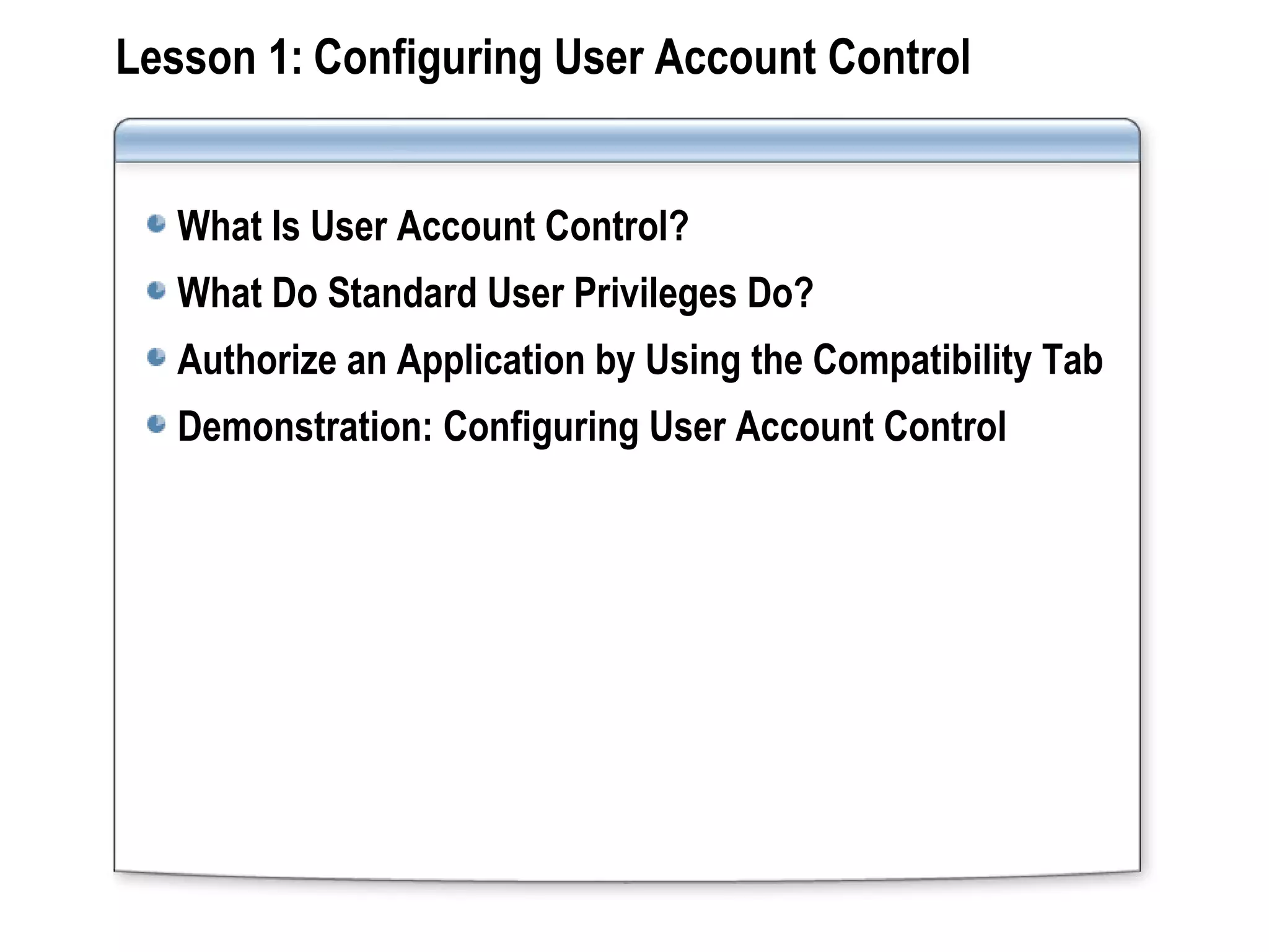 Module 6 configuring user account security | PPT