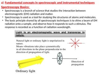 Spectroscopic and diffraction techniques | PPT