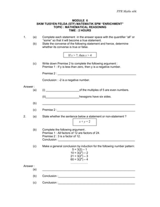 Module 6 Matehematical Reasoing | PDF