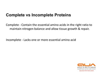 Module 6 mcc sports nutrition credit course- protein and exercise | PPTX