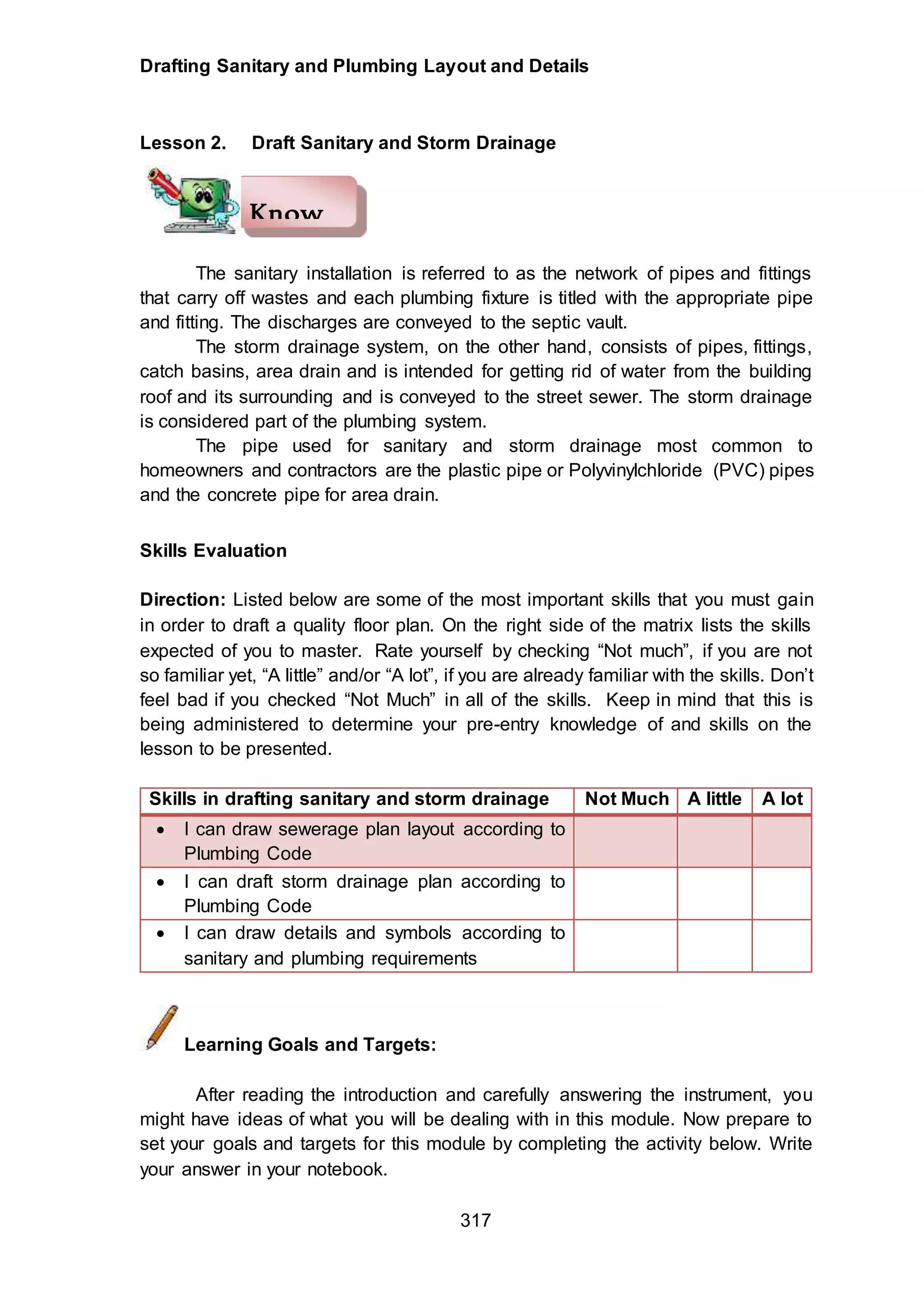 Module 6 module 4 draft sanitary and plumbing layout and details | DOCX