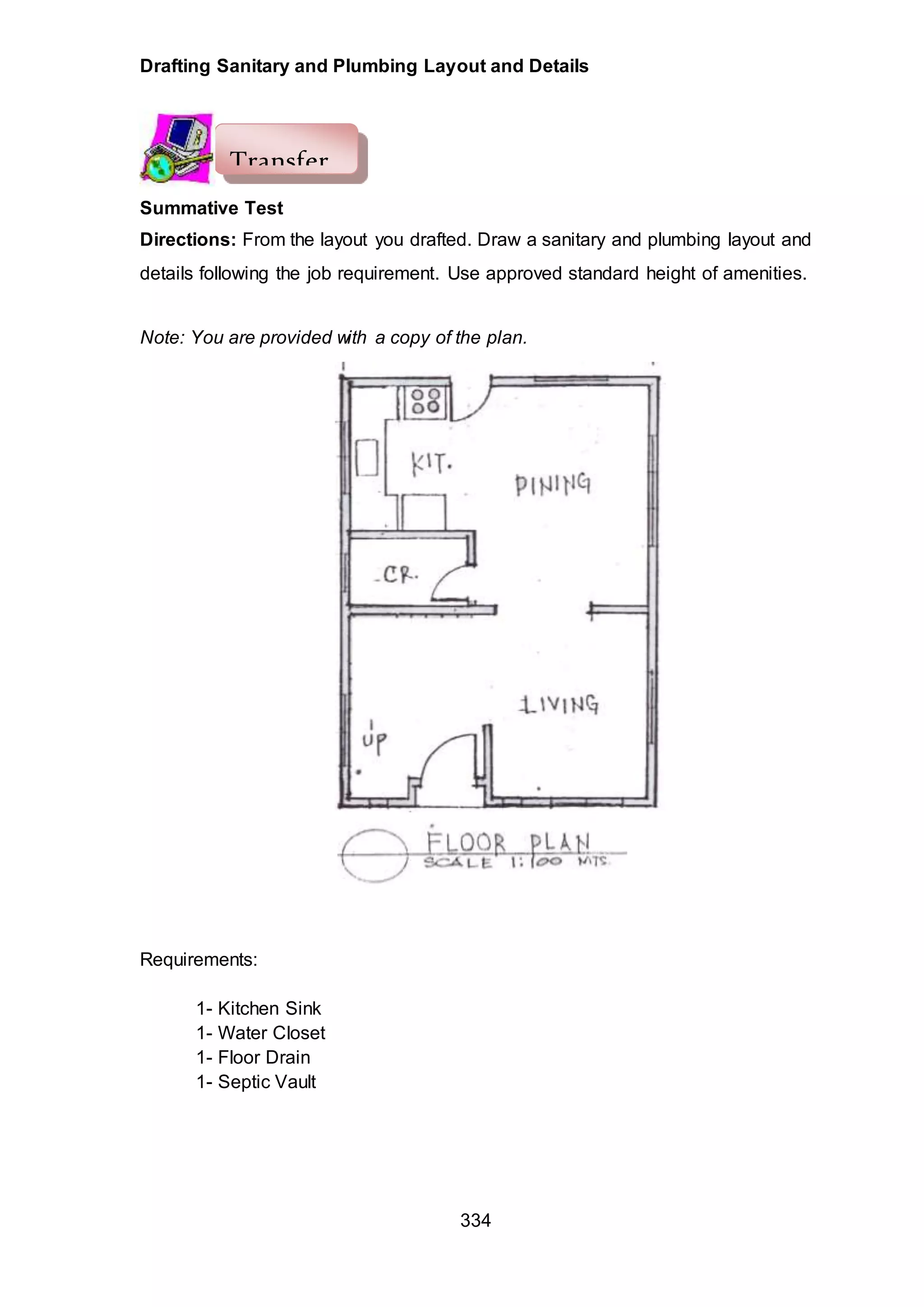 Module 6 module 4 draft sanitary and plumbing layout and details | DOCX