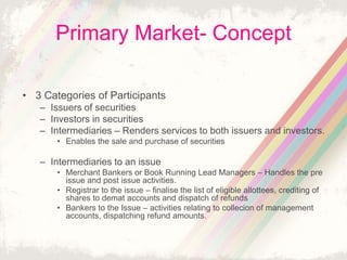 Primary Markets | PPT