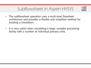 Module 6 - Subflowsheet | PDF