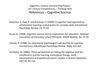 Cognitive Culture and Learning Project Greer | PPT