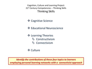 Cognitive Culture and Learning Project Greer | PPT