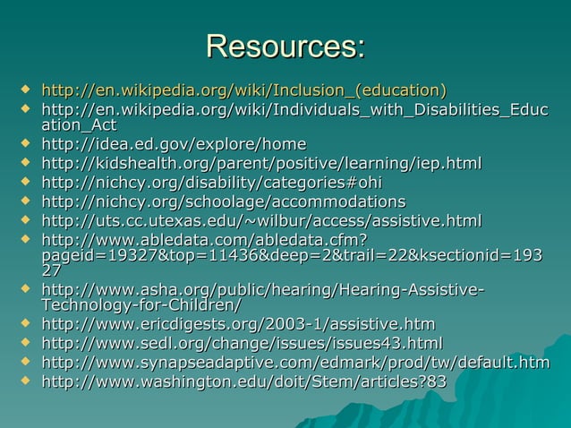 Assistive Technology Webquest | PPT | Special Needs Kids | Parenting