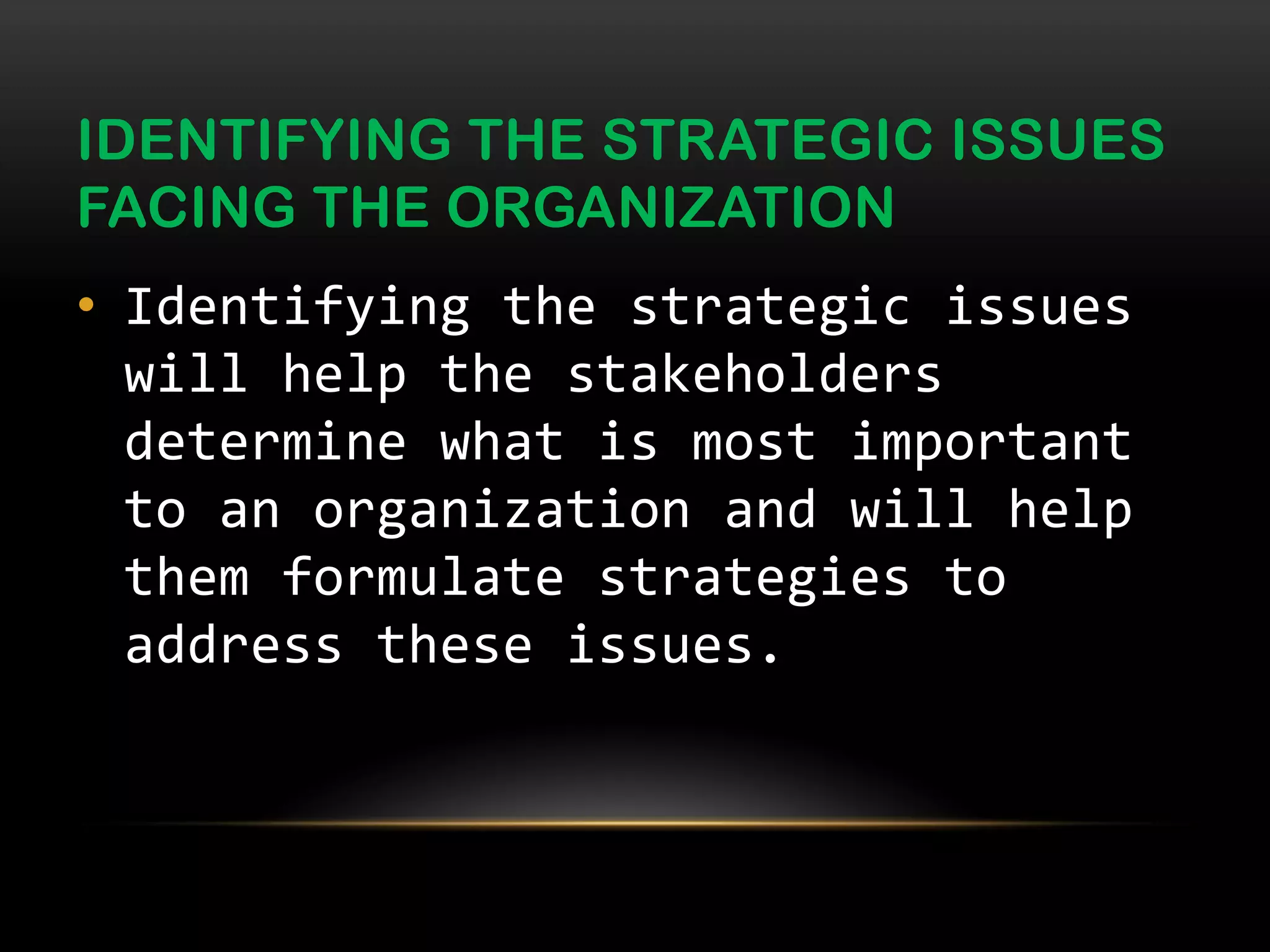 Environmental Scanning and Identification of Strategic Issues ...