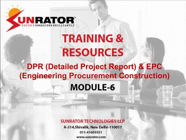 DPR (Detailed Project Report) & EPC (Engineering Procurement ...