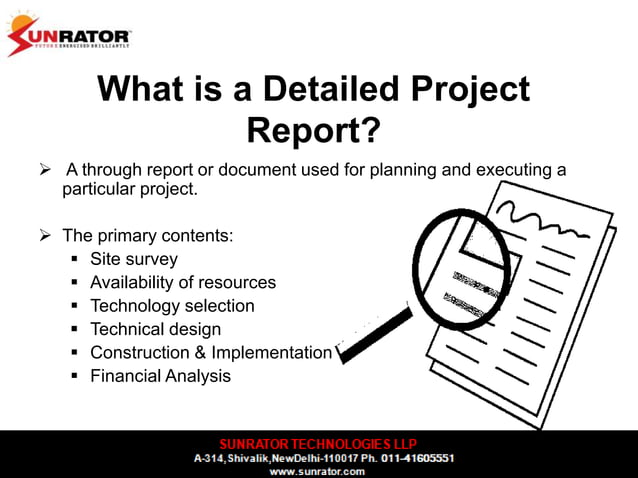 DPR (Detailed Project Report) & EPC (Engineering Procurement ...