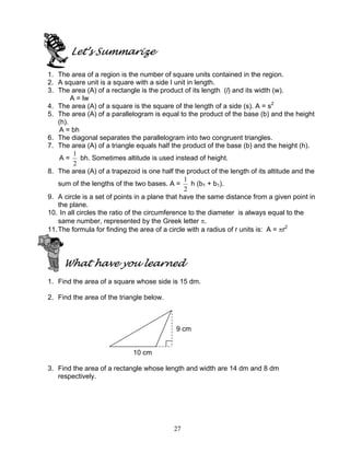Module 6 geometry of shape and size | PDF | Physics | Science