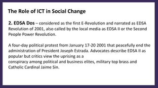 ICT as a Platform for change. ICT platform. | PPTX