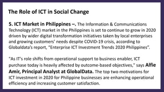 ICT as a Platform for change. ICT platform. | PPTX