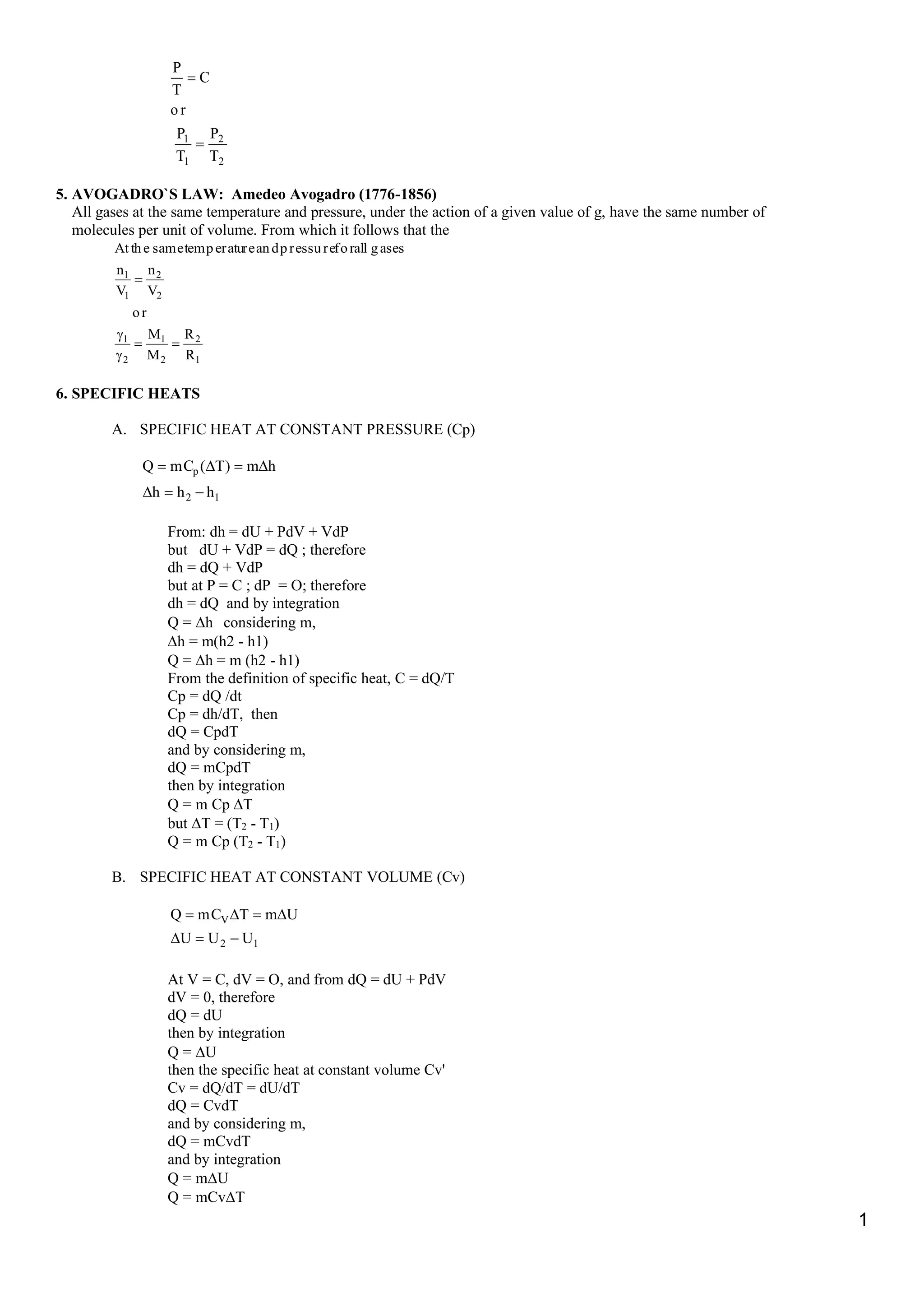 Module 6 (ideal or perfect gas and gas mixture) 2021 2022 | PDF