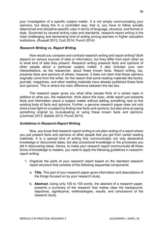 MODULE 6 IN PRactical research 1 for junior high | PDF
